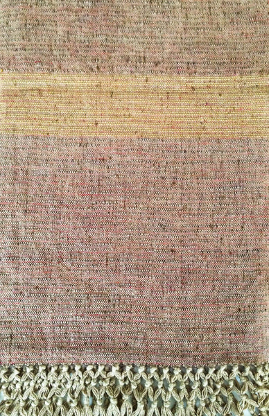 Handmade by Linda Scarf -Tussah Fleck Warp Hand dyed Melange of Weft Y ...